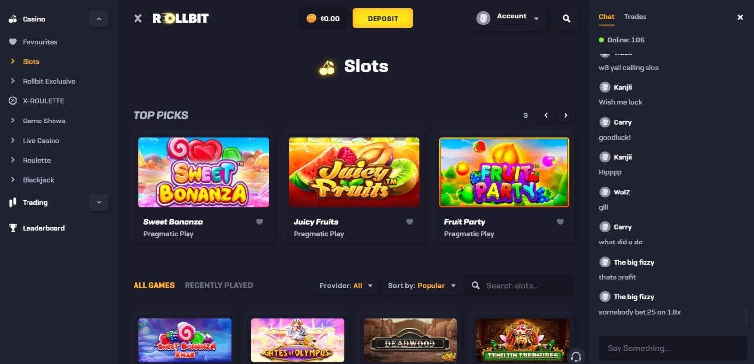 RollBit Crypto Casino Review - BTCGOSU