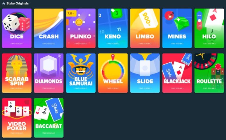 Stake Game Selection - BTCGOSU