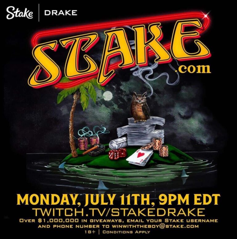 Drake vs Stake Round 2 with $1,000,000 Live Stream Giveaway - BTCGOSU